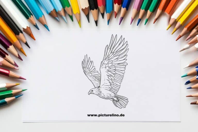 Adler Ausmalbild – Kostenlose Malbilder zum Drucken